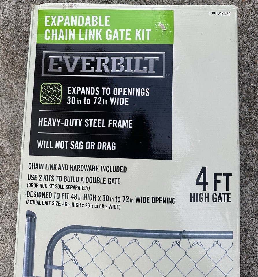 6 ft. W x 4 ft. H Galvanized Metal Adjustable Single Walk-Through Chain ...