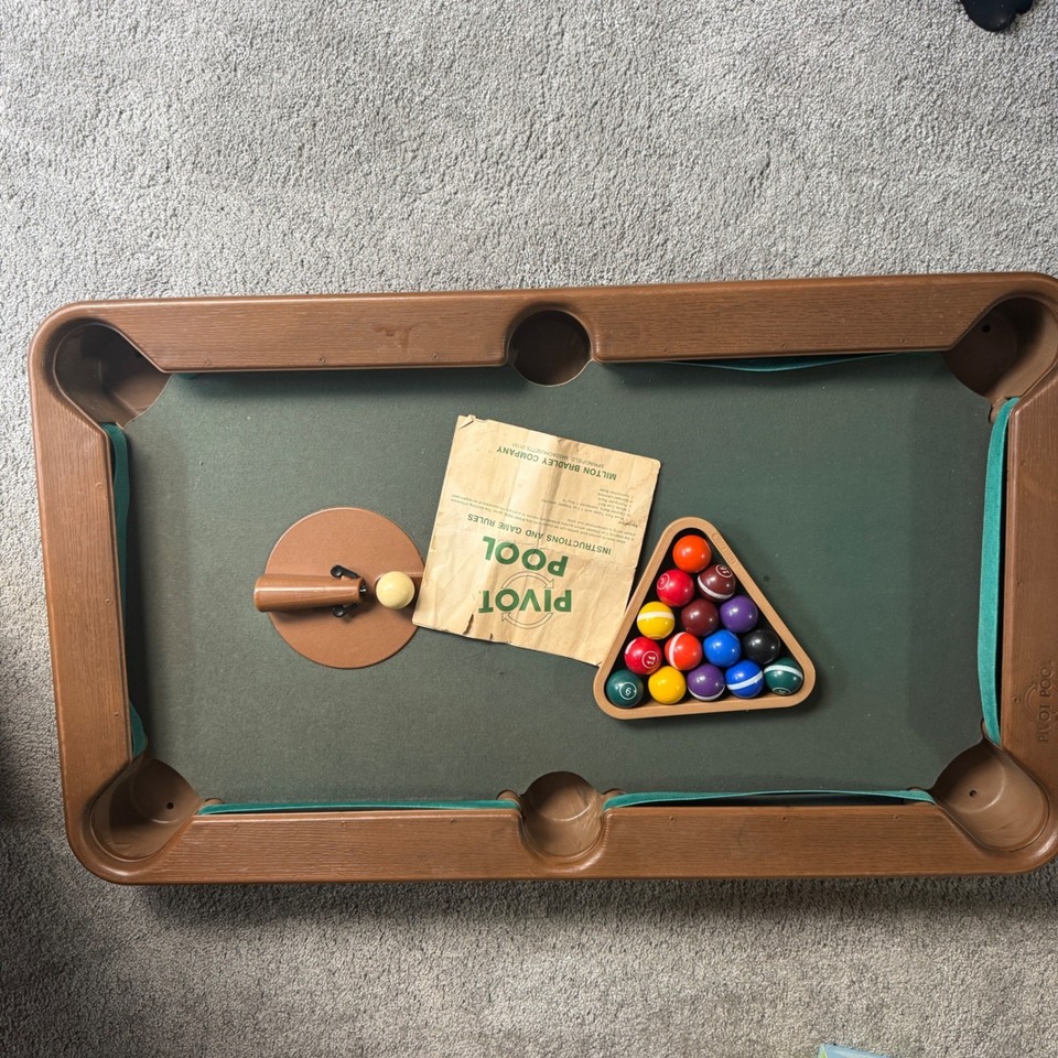 Vintage 1972 Milton Bradley PIVOT POOL Game with Original Box Complete ...