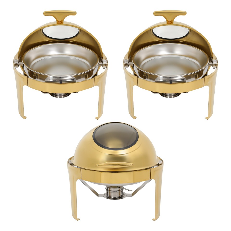 3Pcs Chafing Dish Buffet Set Stainless Steel Buffet Warmer Chafers ...