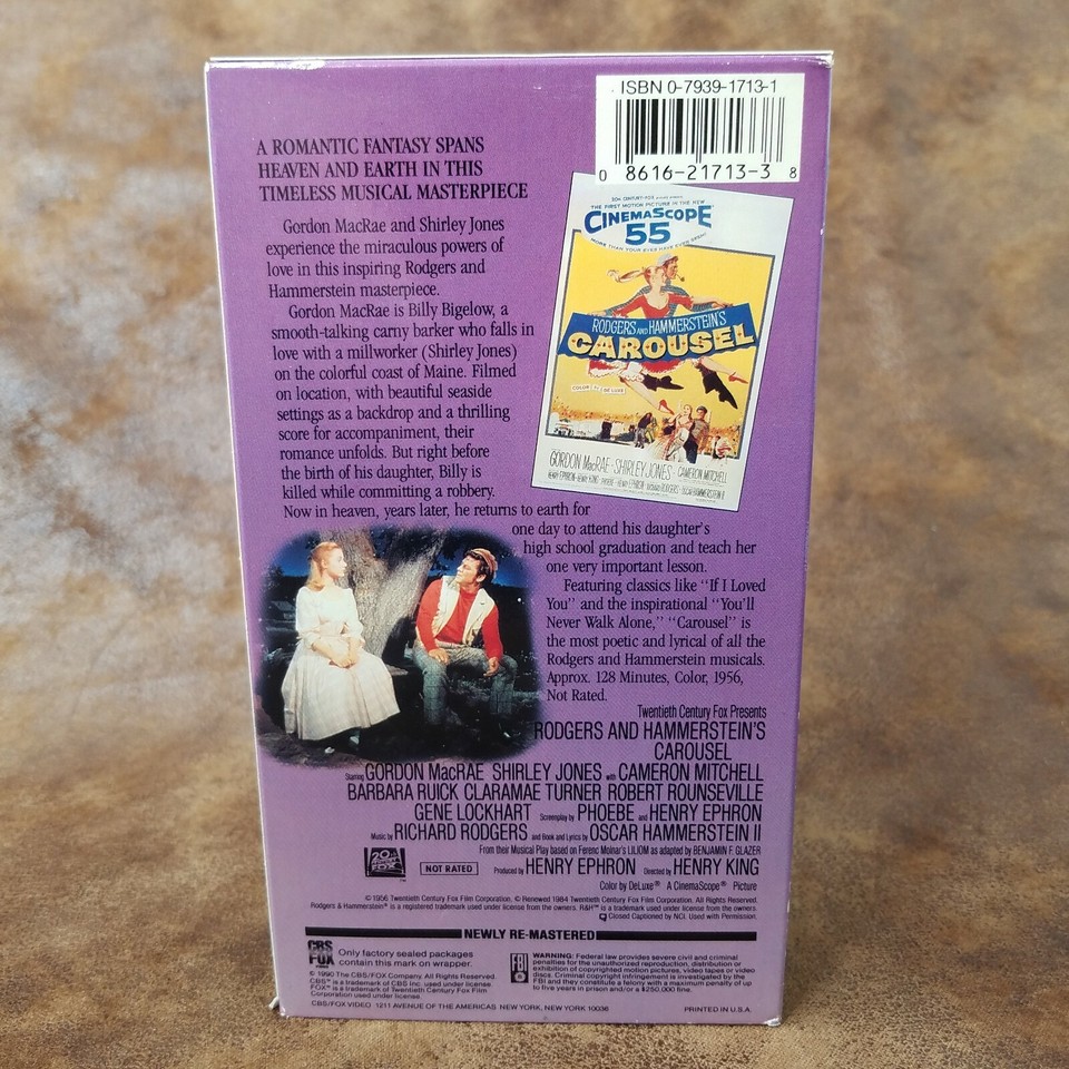 Rogers and Hammerstein - Carousel (VHS, 1991) Gordon Macrae, Shirley ...
