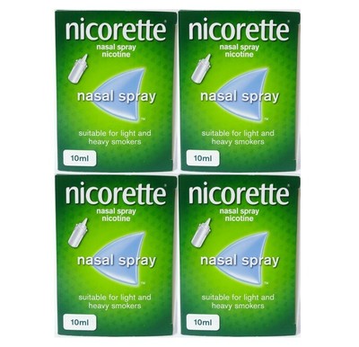 Nicorette Nasal Spray Nicotine 10ml Stop Smoking Aid (Bundle of 4 ...