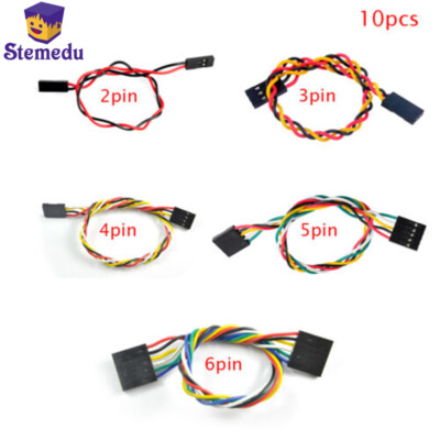 10pcs 2p 3p 4p 5p 6p F/F Jumper Wire 200mm Female to Female Dupont ...