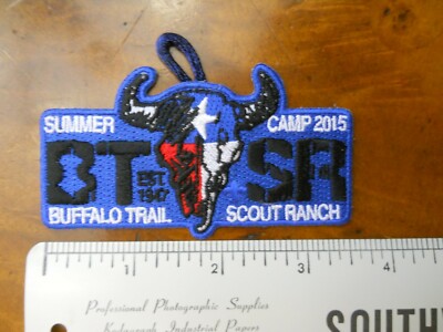 BSA BUFFALO TRAILS SCOUT RANCH, BTSR, 2015 SUMMER CAMP PATCH (NEW W/OUT ...