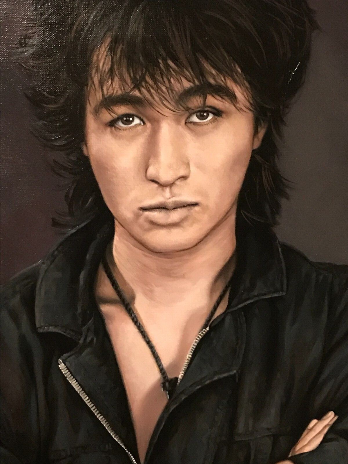 Victor Tsoi singer oil portrait Rock wall pictures canvas painting 29 ...