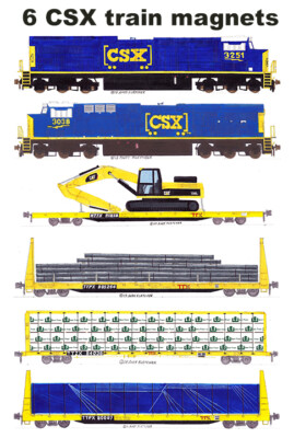 CSX TTX Building Products Train 6 magnets Andy Fletcher | eBay