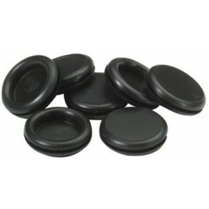 Large 25 mm Black PVC Closed Blank Blanking Electrical Back Box Grommet ...
