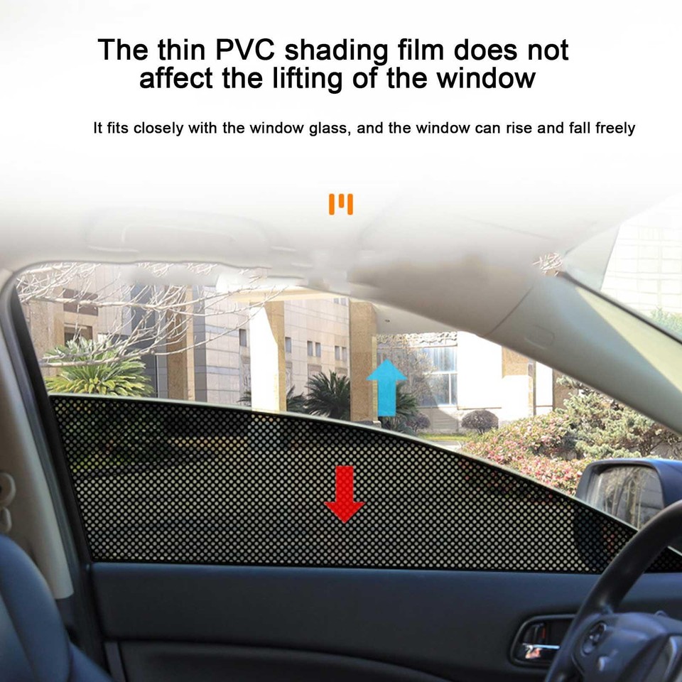 2pcs Car Side Window Mesh Film Windshield Net Sun Shade Sticker UV ...