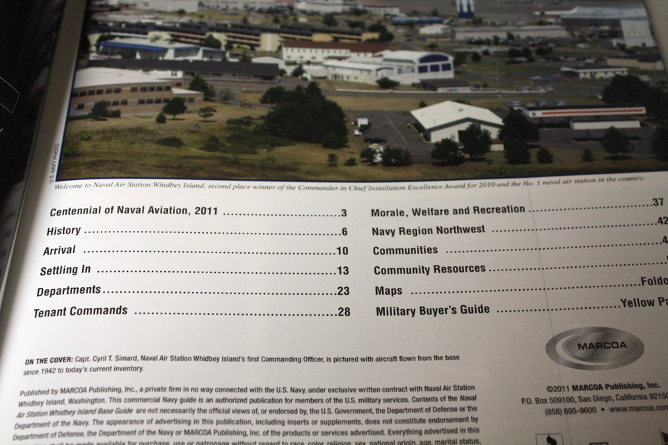 Naval Air Station Whidbey Island 2011 Base Guide & Maps & Yellow Pages ...