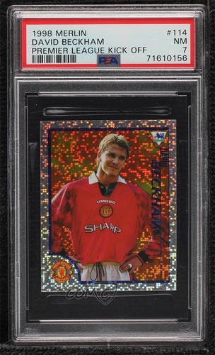 1997-98 Merlin's Premier League Kick Off Stickers David Beckham #114 ...
