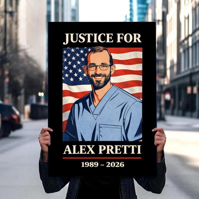 Justice for Alex Pretti, Abolish ICE Immigration Human Rights Protest ...