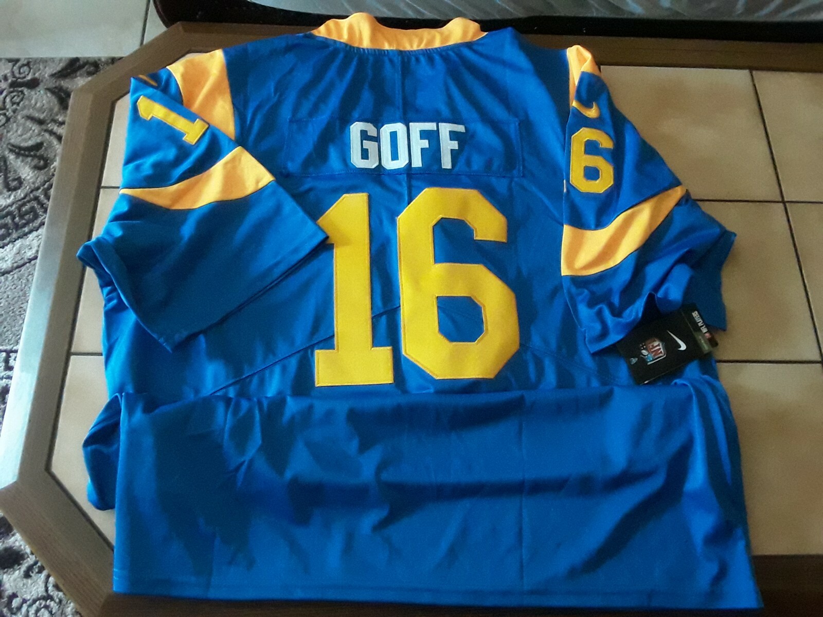 Maillot foot americain Goff LA Rams jersey BNWT superbowl 3xl | eBay