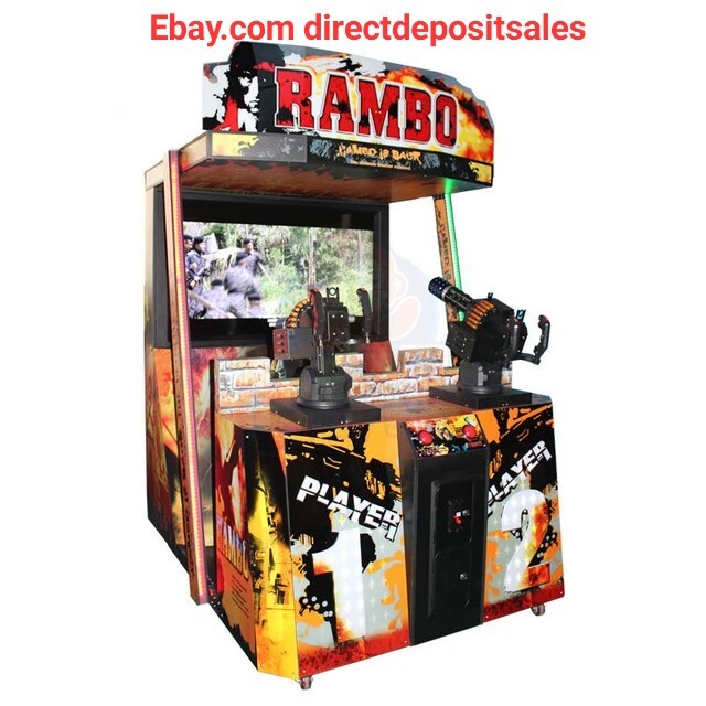 55" Inch LCD Rambo Deluxe Arcade game Shooter Simulator Two Player Coin ...
