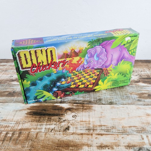 Dino Checkers Game - 99% Complete (Missing 1 King) 1989 Educational ...