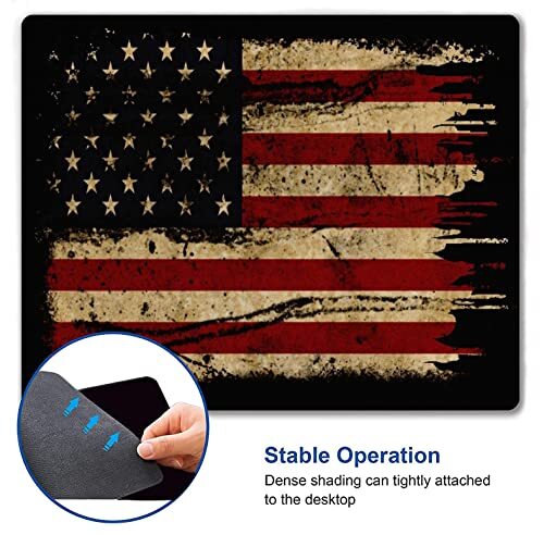 Personalized American Retro Flag Mouse Pad, American Vintage Flag Mouse ...