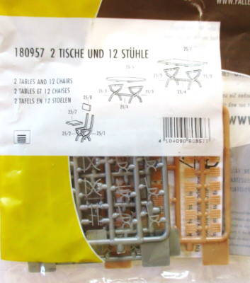 NEW HO Faller 180957 OUTDOOR TABLE & CHAIRS KIT : 1/87 scale Model ...