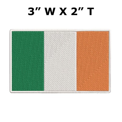 IRELAND FLAG embroidered iron-on PATCH IRISH EMBLEM REPUBLIC EIRE ...