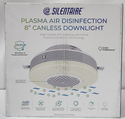 SILENTAIRE 8" Integrated LED Recessed Light Trim Air Disinfection ...