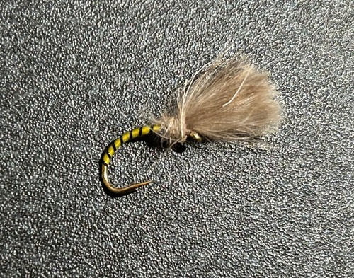 6 x Yellow Owl CDC Emerger - Trout Fishing Flies | eBay