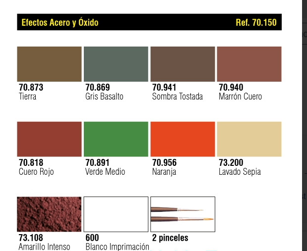 Vallejo Paints Rust N Steel Effects Paint Set 17Ml | eBay