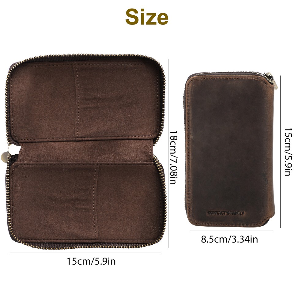2 Slots Watch Leather Bag Travel Case Wristwatch Jewelry Display ...