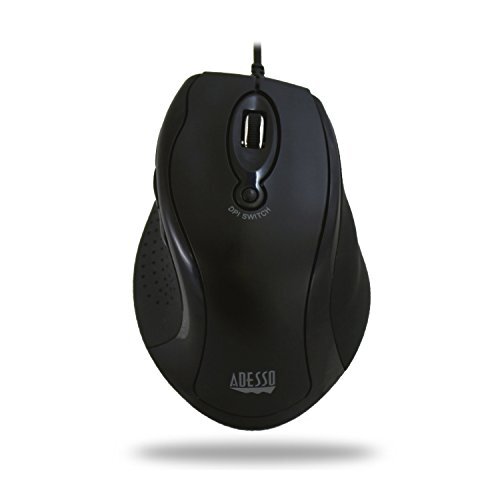 ADESSO IMOUSEG2 ADESSO USB ERGONOMIC OPTICAL MOUSE, WITH ADJUSTABLE DPI ...