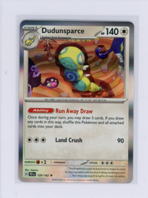 Pokemon TCG Dudunsparce 129/162 Temporal Forces Holo Rare | eBay