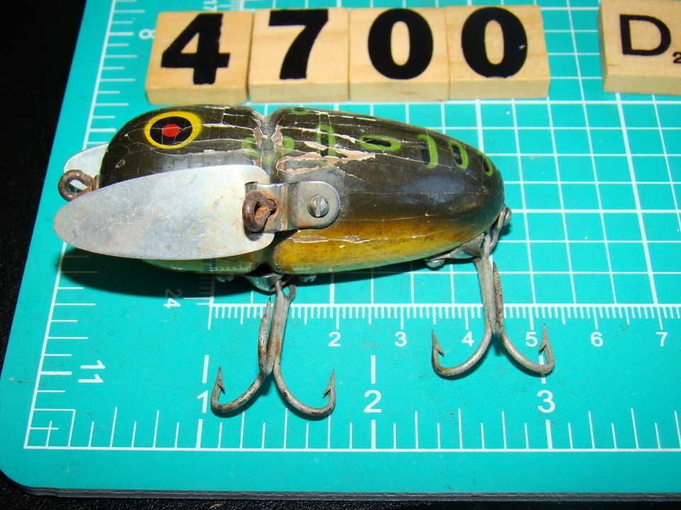 V4700 D HEDDON WOODEN CRAZY CRAWLER FISHING LURE | eBay