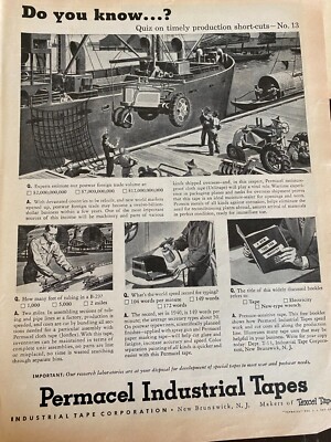 Permacel Industrial Tapes, Full Page Vintage Print Ad, a | eBay