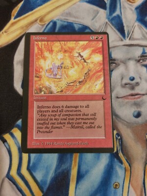 Inferno (Factory Error Miscut) MTG The Dark Rare Red Instant LP-NM x1 ...