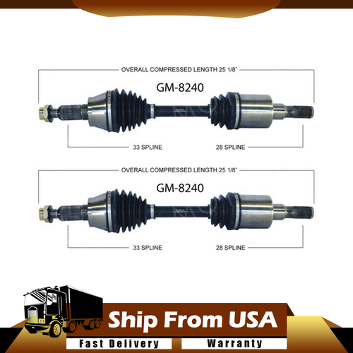 2x Front CV Axle Shaft Assemblies SurTrack For Hummer H3 H3T AWD/4WD 06 ...