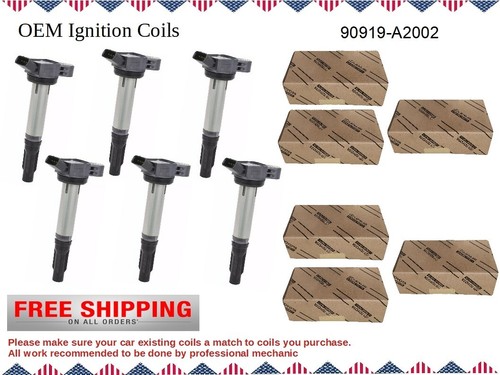 6pc Ignition Coils For models I4 V6 V8 RAV4 ELECTRIC /OEM #90919-A2002 ...
