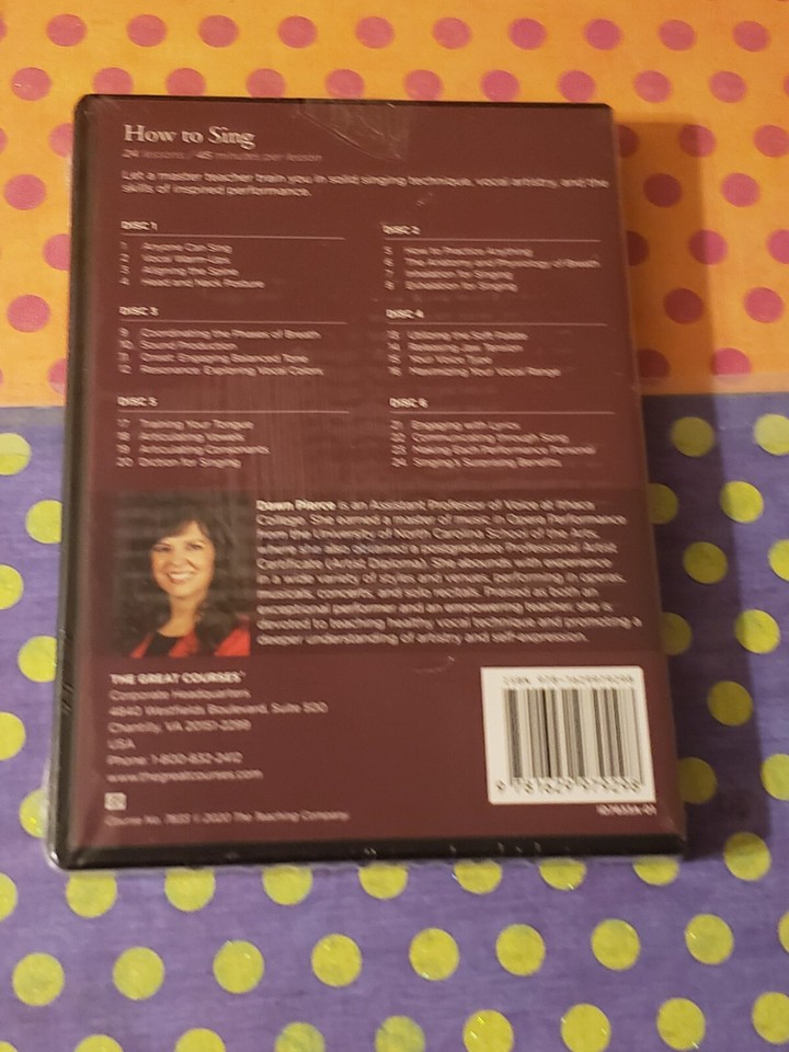 THE GREAT COURSES - HOW TO SING - DAWN PIERCE - 6 DISC DVD SET - NEW ...