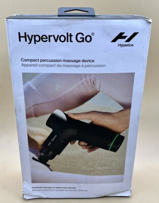 HYPERICE HYPERVOLT GO BLACK HAND-HELD PERCUSSION MASSAGE GUN (MVP009312 ...