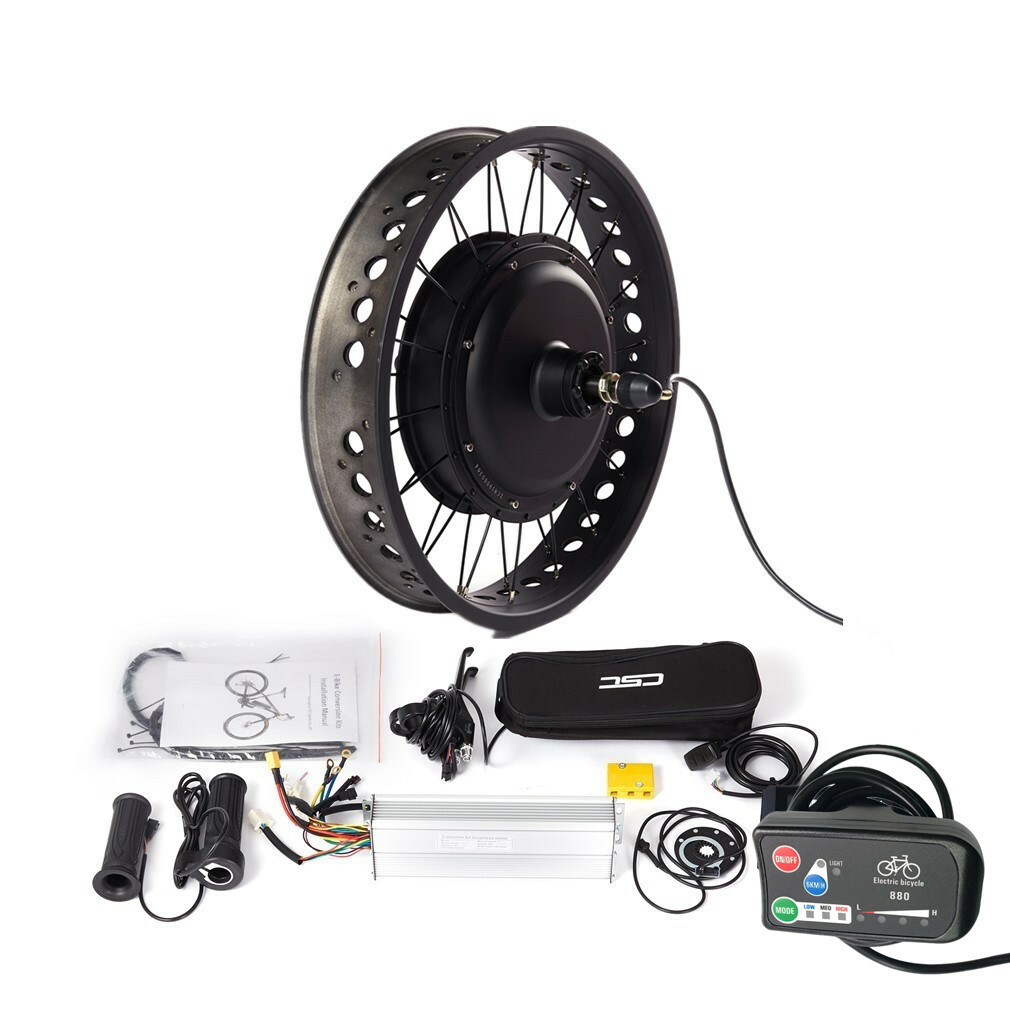Fat E-bike Conversion Kit with LED880 Display Fit for 20"/24"/26" x4.0 ...