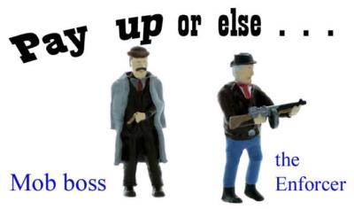 the MOB set with the DON and the ENFORCER, HO Scale classic Mobsters ...