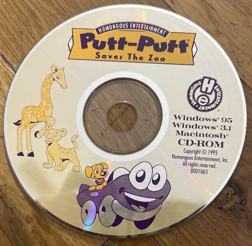 Putt-Putt Saves the Zoo PC Game 1995 Windows 95/3.1/Mac Humongous ...
