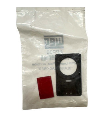 Weg APP30 Blank Black/Red 22mm Legend Plate w/Holder **Free Shipping ...