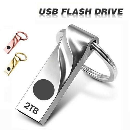 2TB USB Flash Drive Metal Memory Stick U Disk Data Storage High-Speed ...