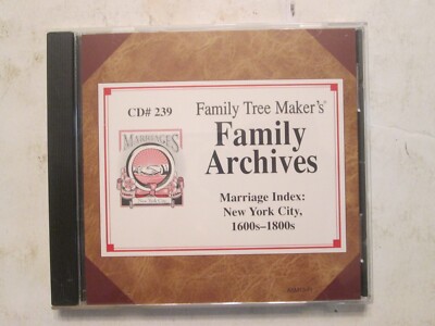 Family Tree Maker's Family Archives - Marriage Index New York City ...