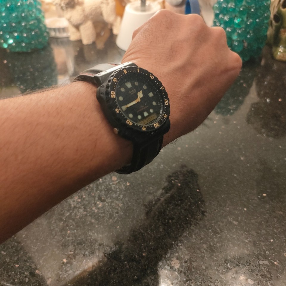 1987 Vintage MENS Casio AQ-100W 358 Watch Wristwatch AQ100W Diver’s Divers Made | eBay