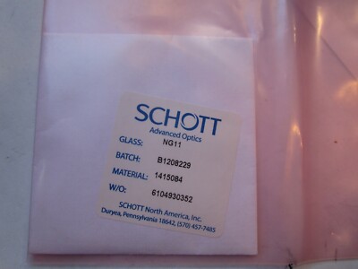 Schott Advanced Optics Glass P/N NG11 | eBay