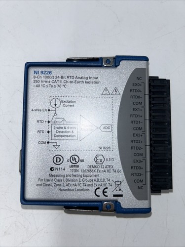 Used NI-9226 8-ch 1000ohm 24 bit RTD analog input module National ...