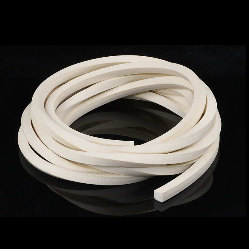 White Silicone Sponge Square Flat Strip Foamed Rubber Seal Gasket ...