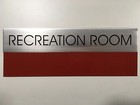 RECREATION ROOM SIGN - BRUSHED ALUMINUM (ALUMINUM SIGN.....-REF24-1027 ...