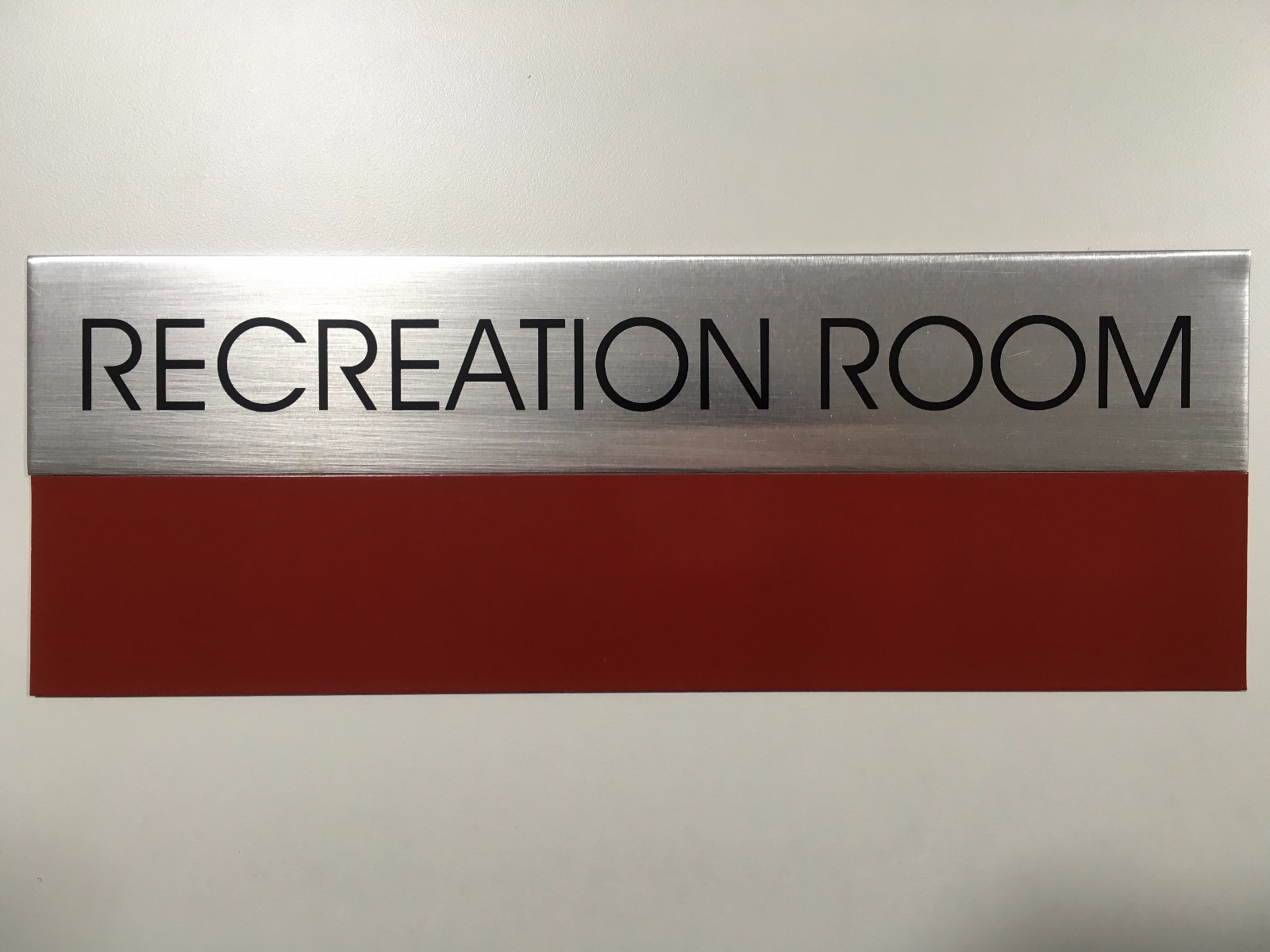 RECREATION ROOM SIGN - BRUSHED ALUMINUM (ALUMINUM SIGN.....-REF24-1027 ...