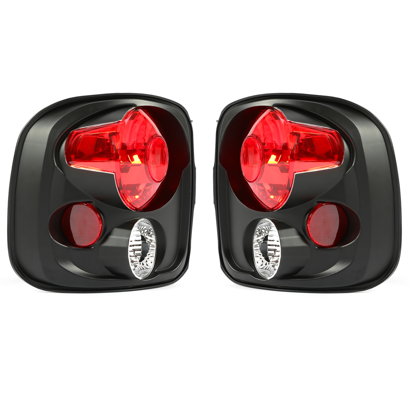 Black Tail Lights Lamps For Chevy Silverado GMC Sierra Stepside 99-04 ...