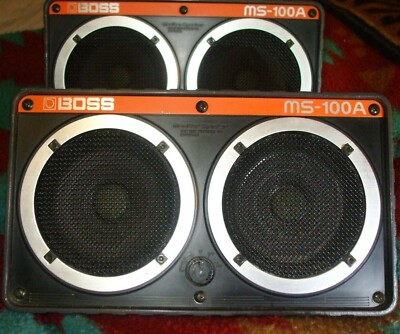 Pair of Vintage 1984 Boss MS-100A Monitor speakers-Great shape | eBay