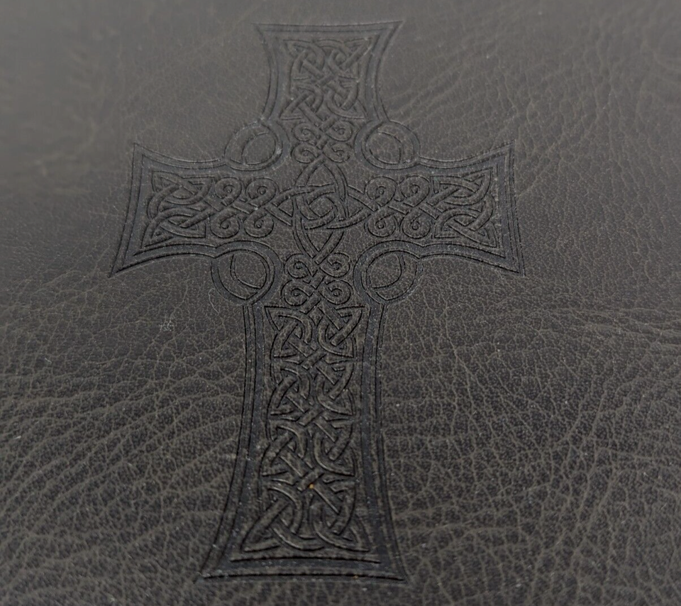 ESV Thinline Bible TruTone Celtic Cross Design Black Leather Lovingly ...