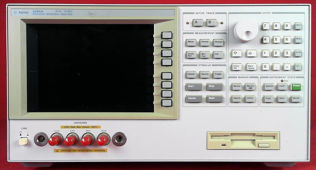 Agilent - Keysight 4294A Precision Impedance Analyzer, 40 Hz to 110 MHz ...
