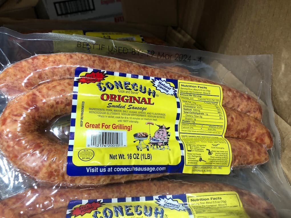Conecuh Original Smoked Sausage 16 Oz (4 Pack) | eBay